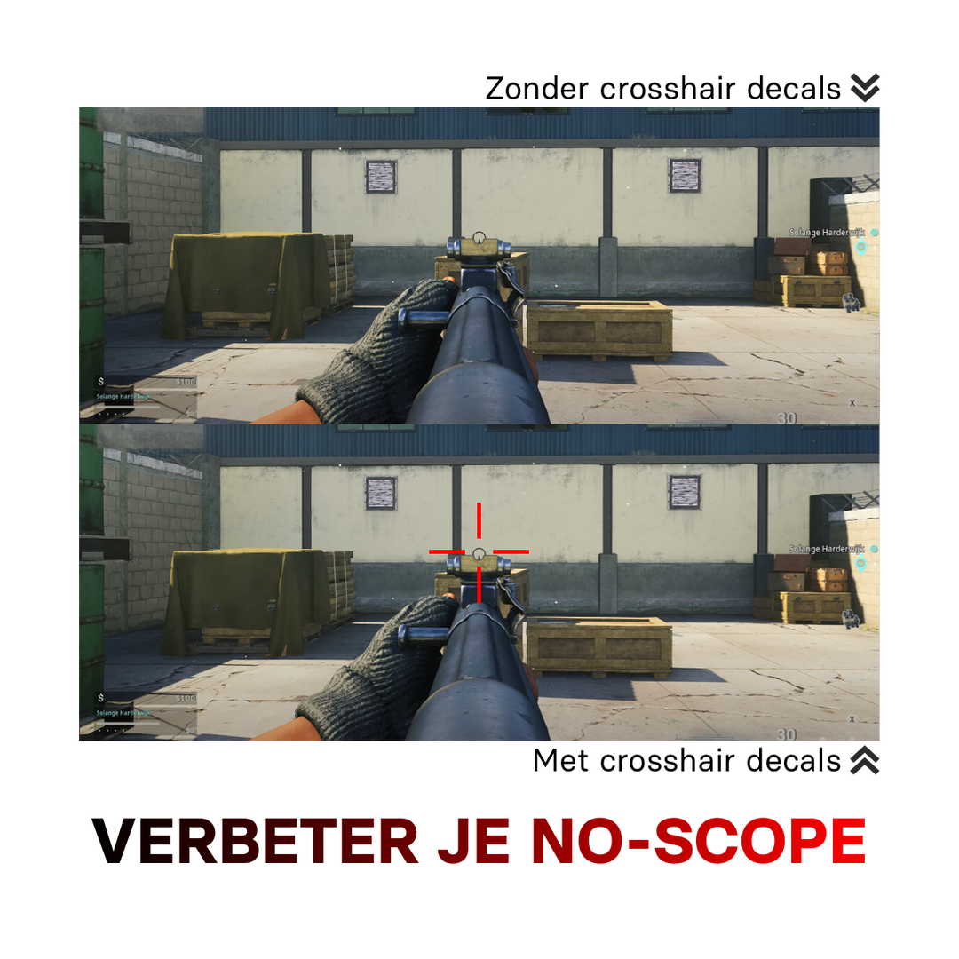 ProFPS Crosshair Decals voor PS5/PS4/Xbox/PC